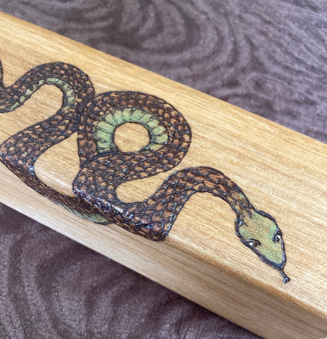 Personalised Snake Box, Simple Snake Pen Box, Wooden Pencil Case With ...