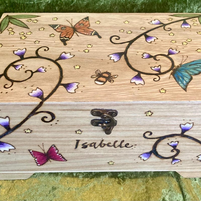 Pyrography Jewelry - Etsy