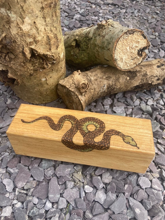 Personalised Snake Box Simple Snake Pen Box Wooden Pencil - Etsy