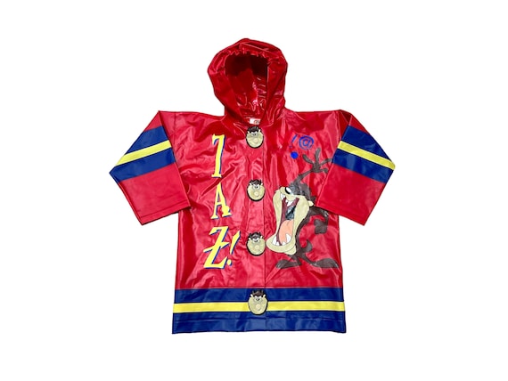 Kids vintage 90’s Taz Looney Tunes rain jacket size T… - Gem