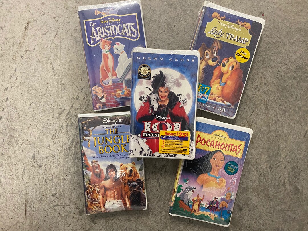 Vintage 90s Disney VHS Movies 101 Dalmations Pocahontas - Etsy