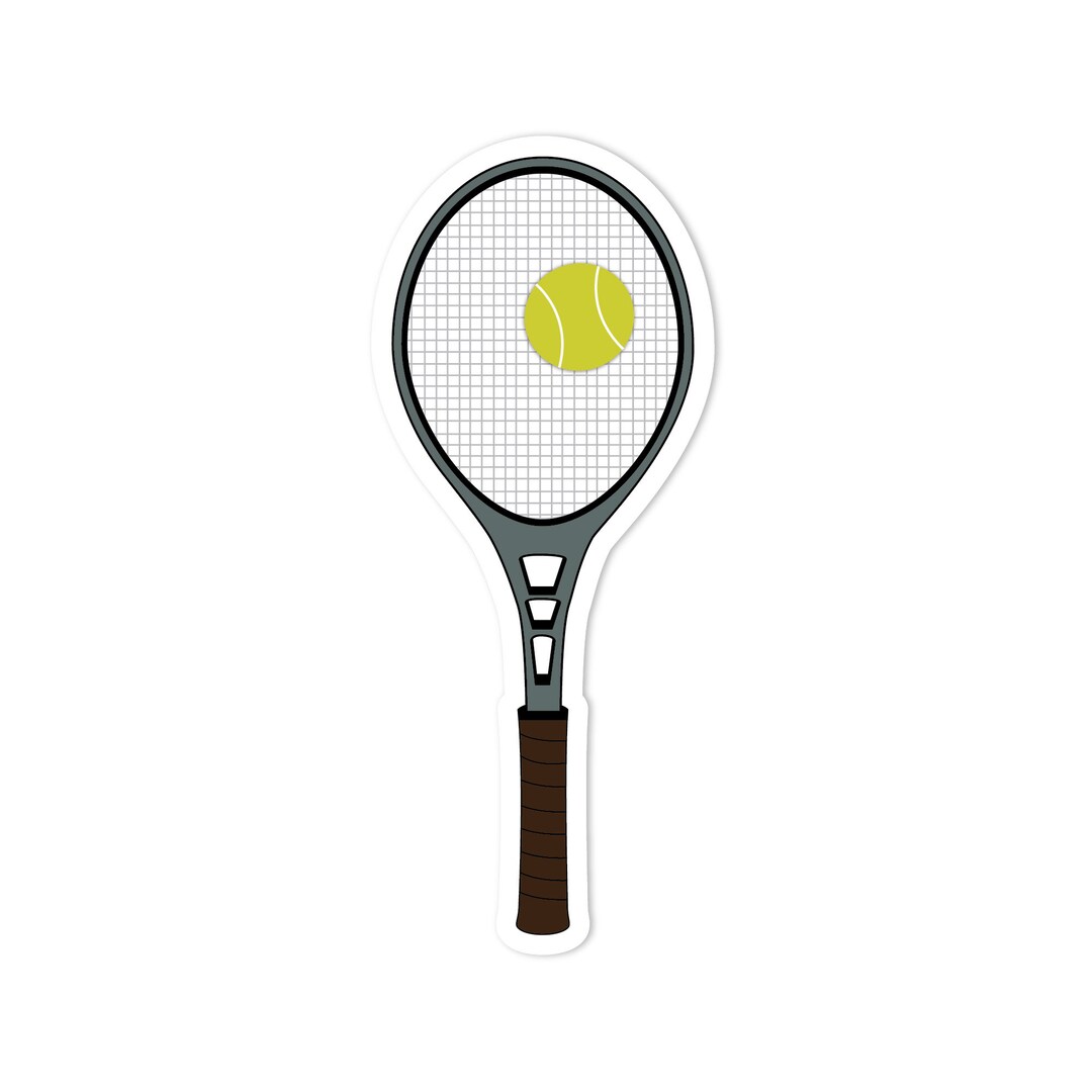 Tennis Racket Sticker - Etsy