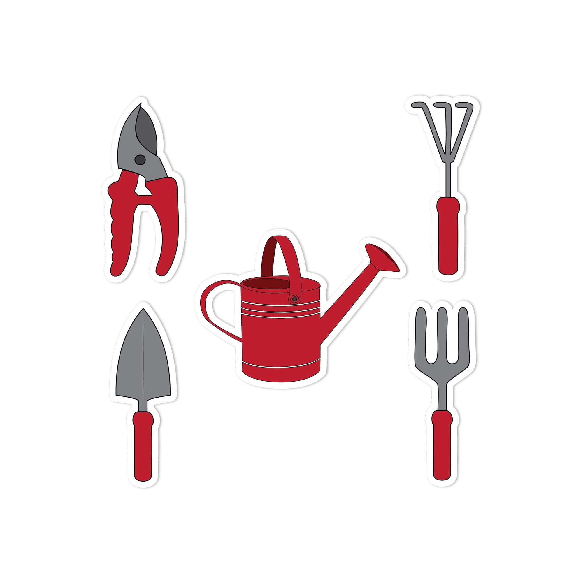 Garden Tools Sticker Set - Etsy
