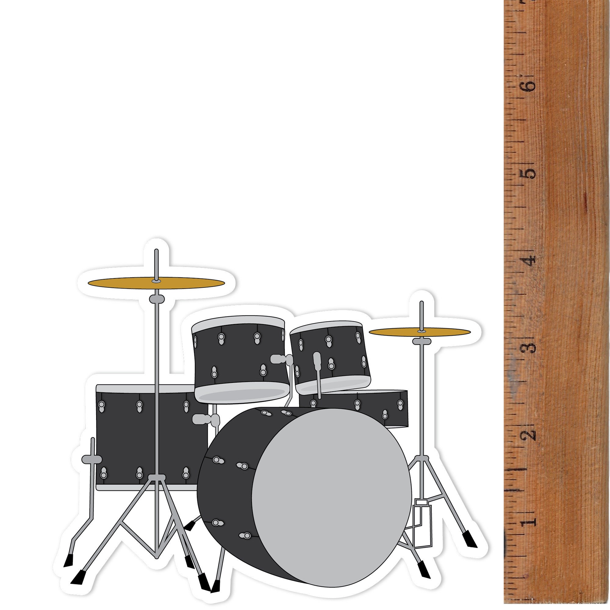 Drum Set Sticker - Etsy