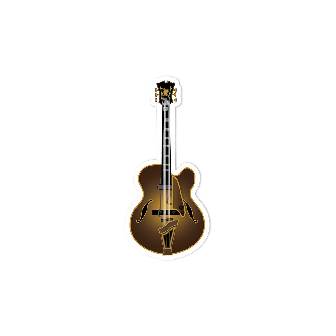 Acoustic Guitar Sticker, Waterproof Vinyl Art (2.3" X 5") - Etsy
