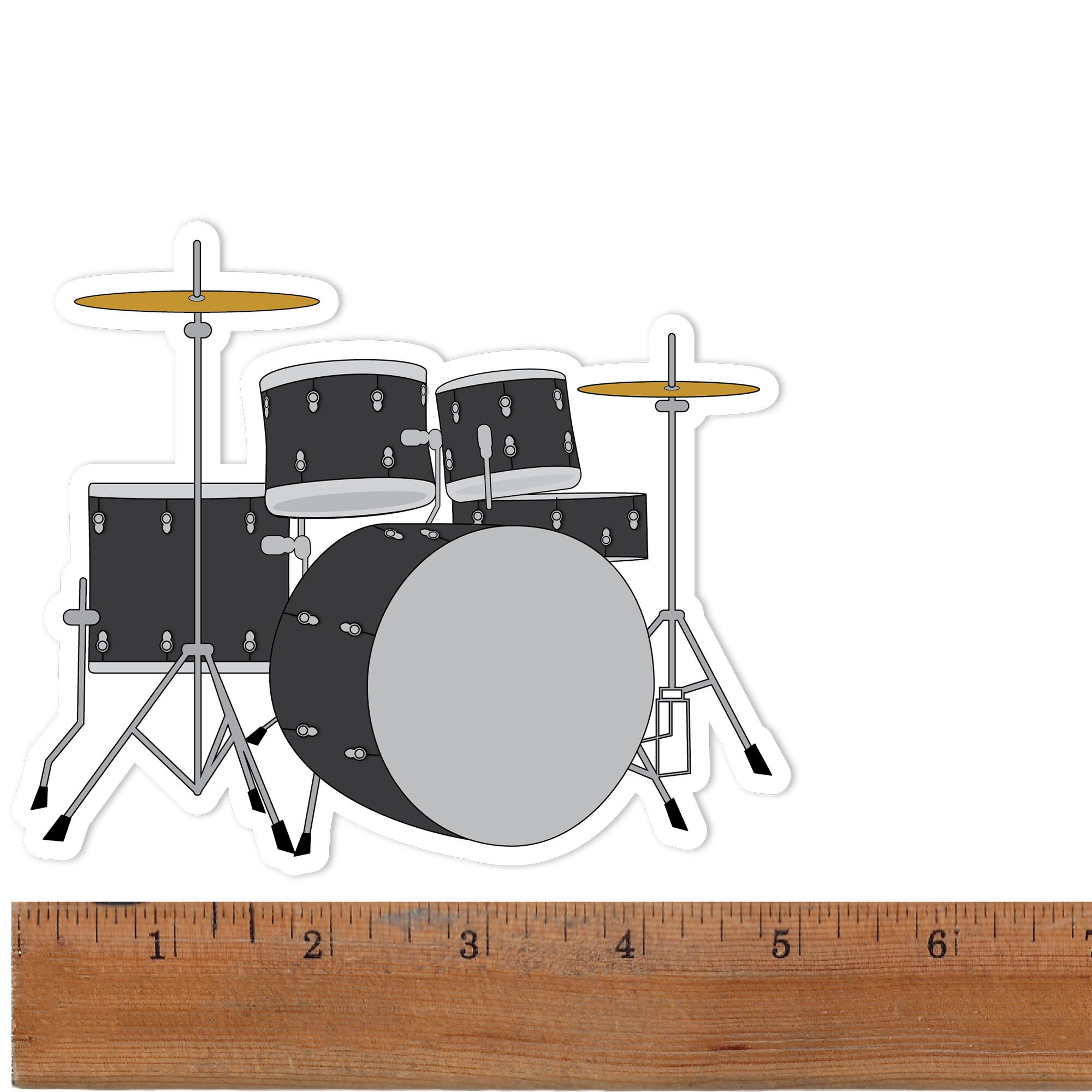 Drum Set Sticker - Etsy