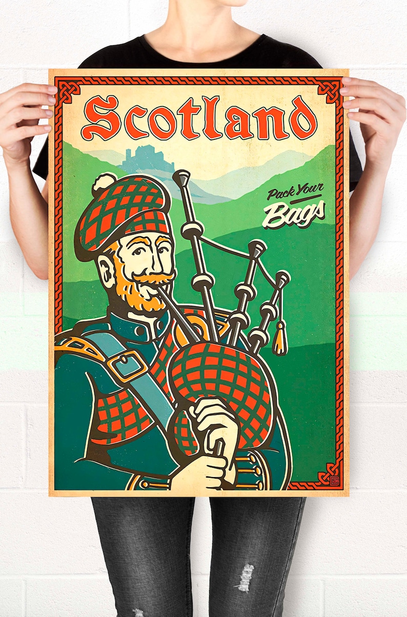 SCOTLAND Vintage Travel Poster Print, Scotland Travel Poster, Wall Decor Print Vin141 - Etsy