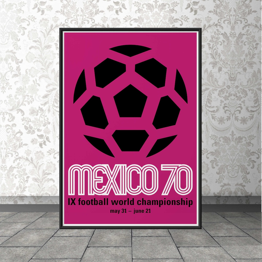 Vintage Poster 1970 Soccer World Cup in Mexico Mexican - Etsy