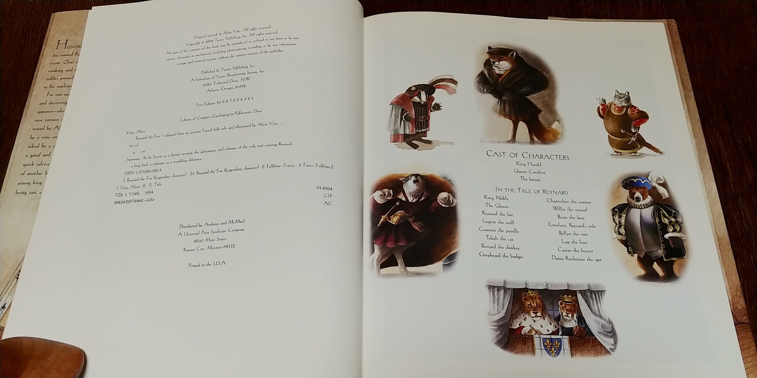 Reynard the Fox illustrated by Alain Vaes - First Edition Children's ...