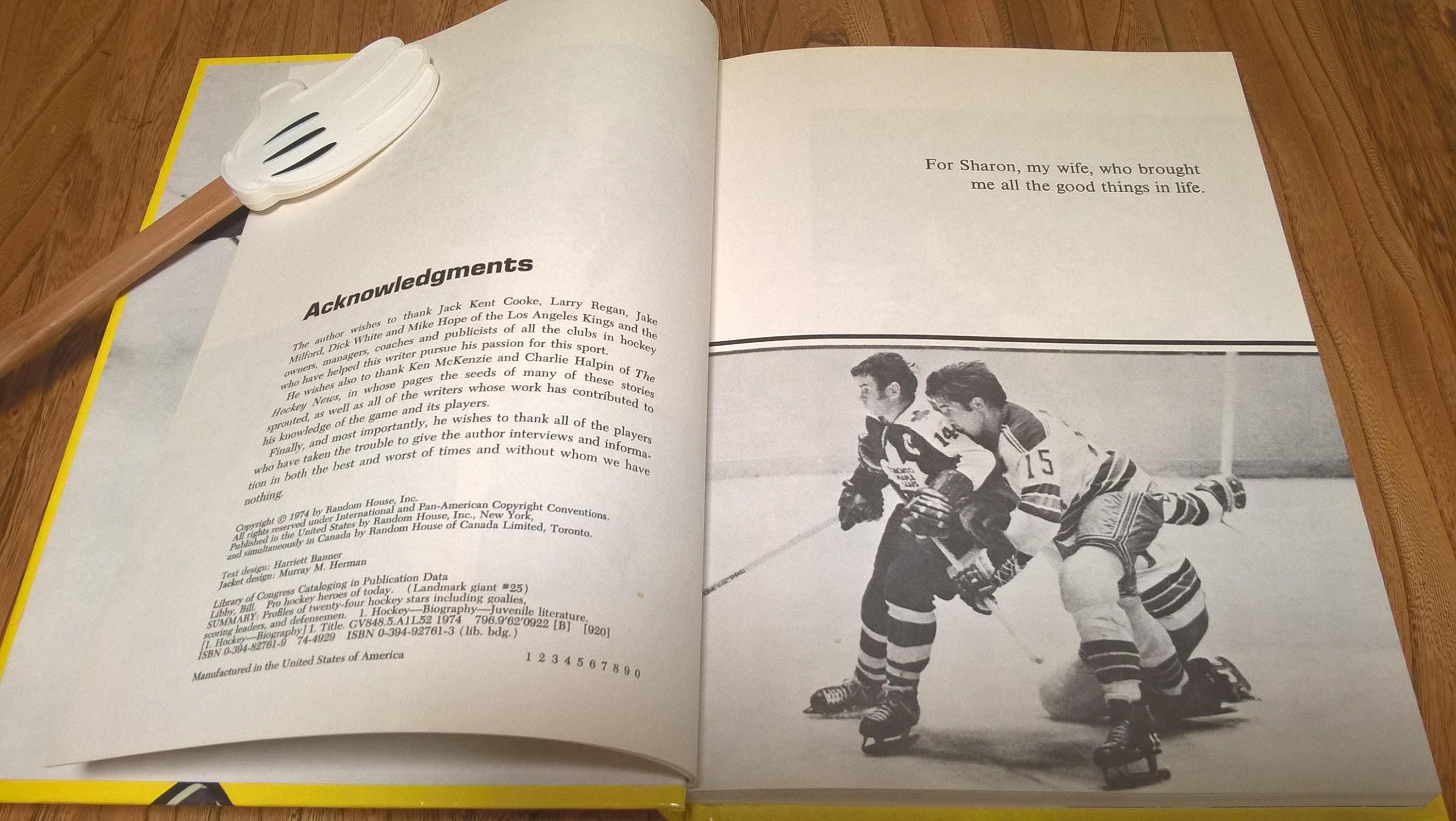Pro Hockey Heroes of Today - Bill Libby - First Edition