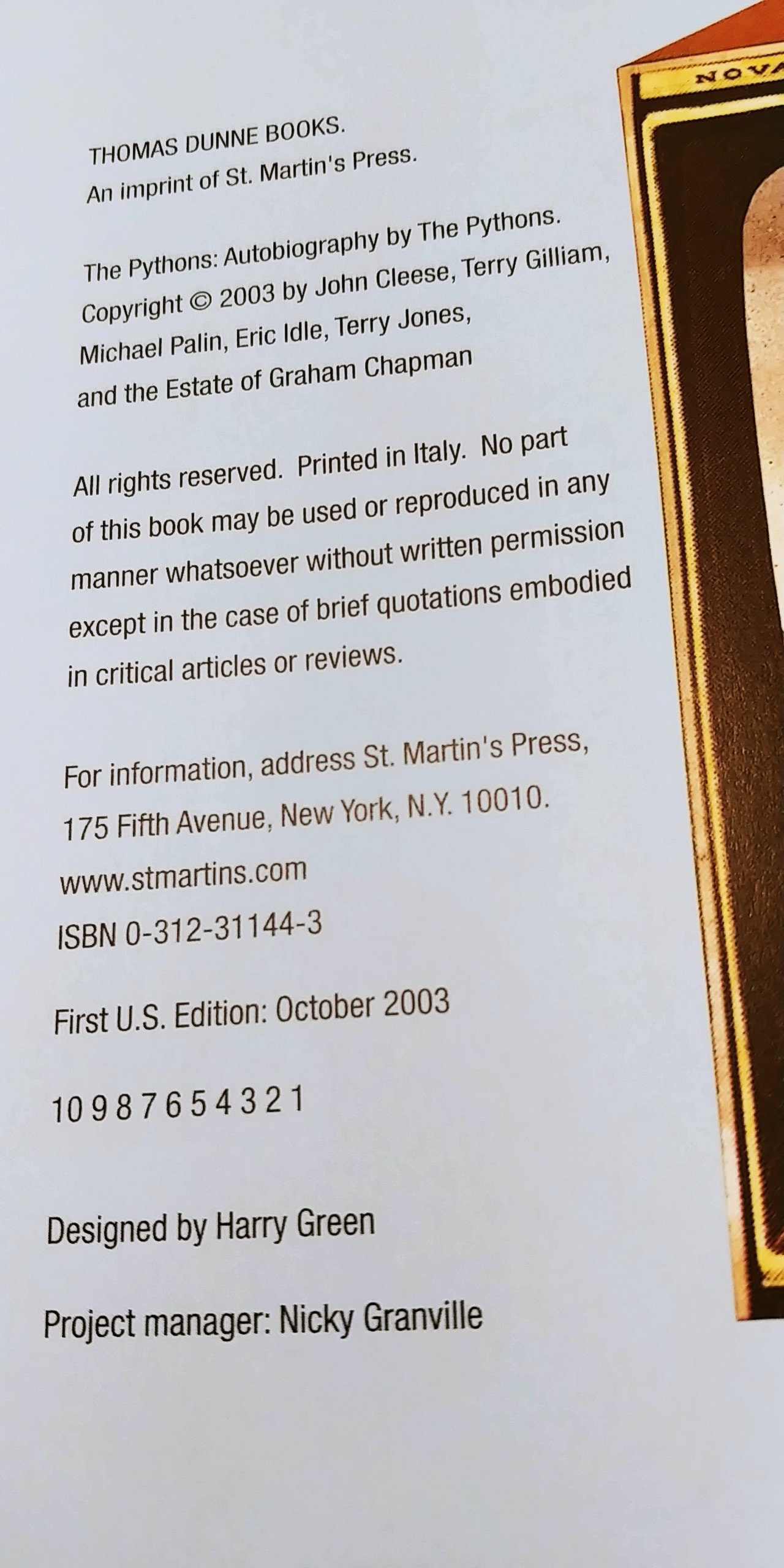 The Pythons Autobiography, 2003 first edition, by The Pythons of Monty ...