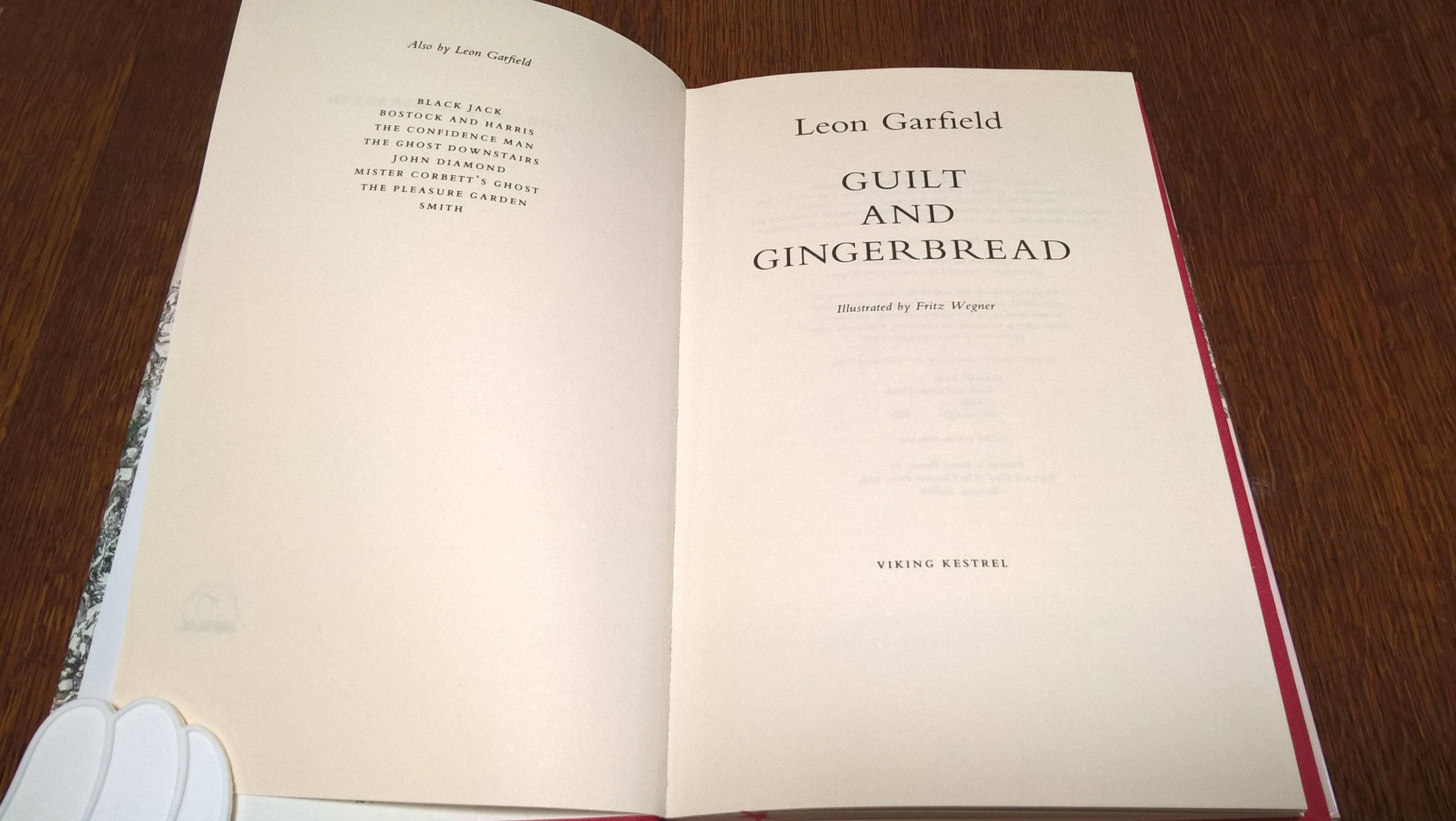 Guilt and Gingerbread by Leon Garfield, Fritz Wegner - First Edition ...