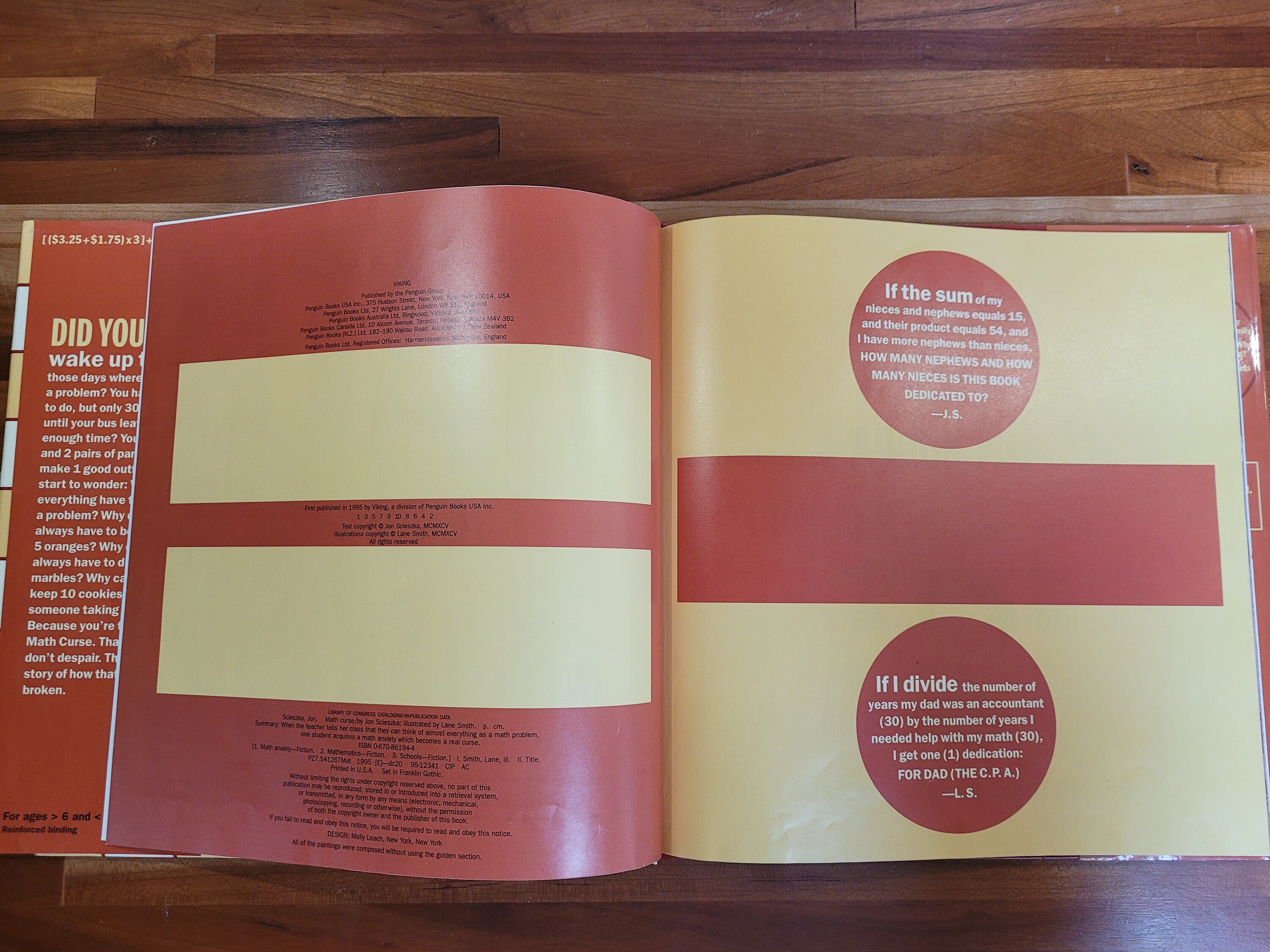 Math Curse by Jon Scieszka, Lane Smith - First Edition - Child Book ...