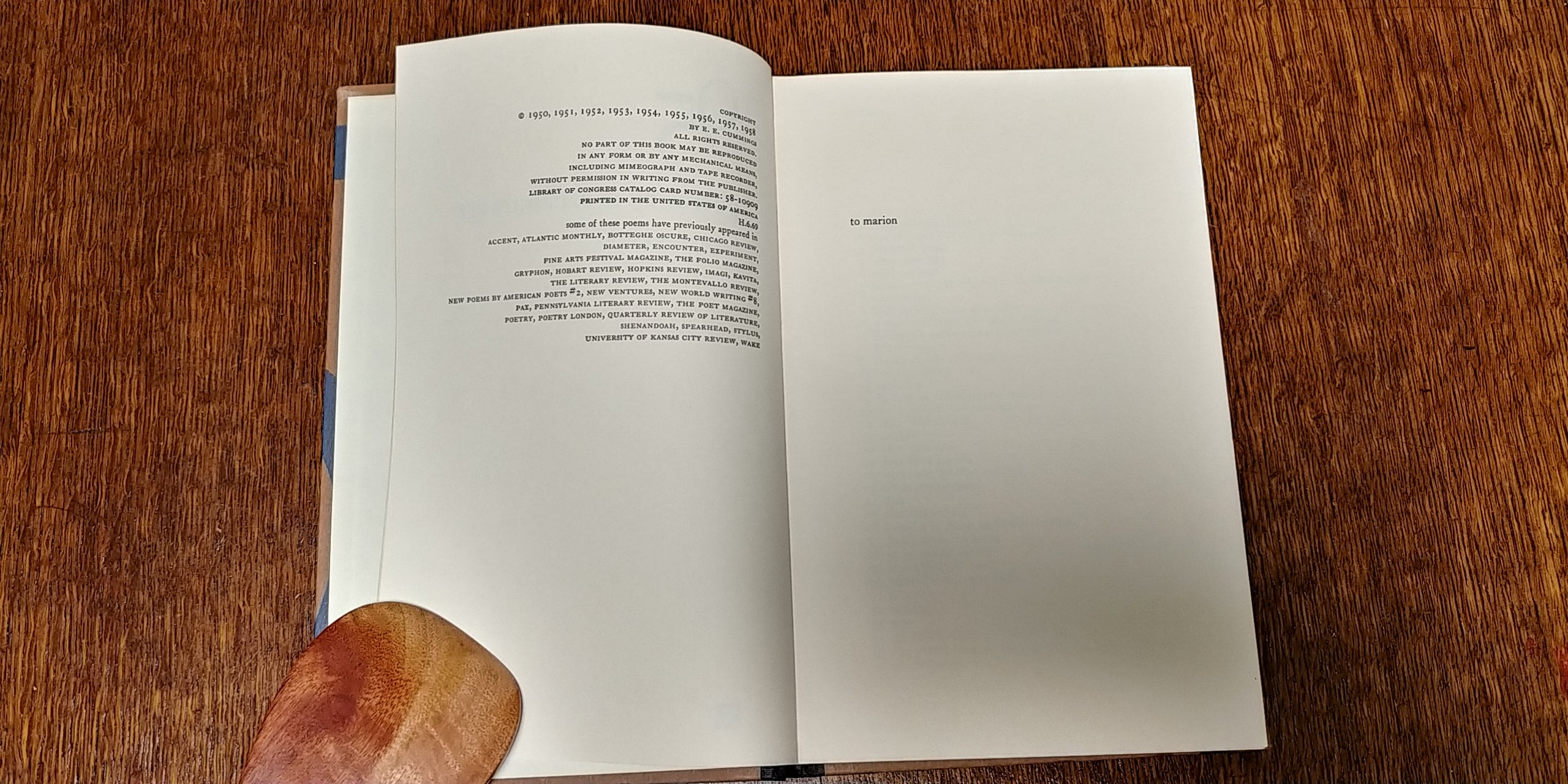 95 Poems by E E Cummings - First Edition 1958 - Vintage Book, Poetry, 1950s