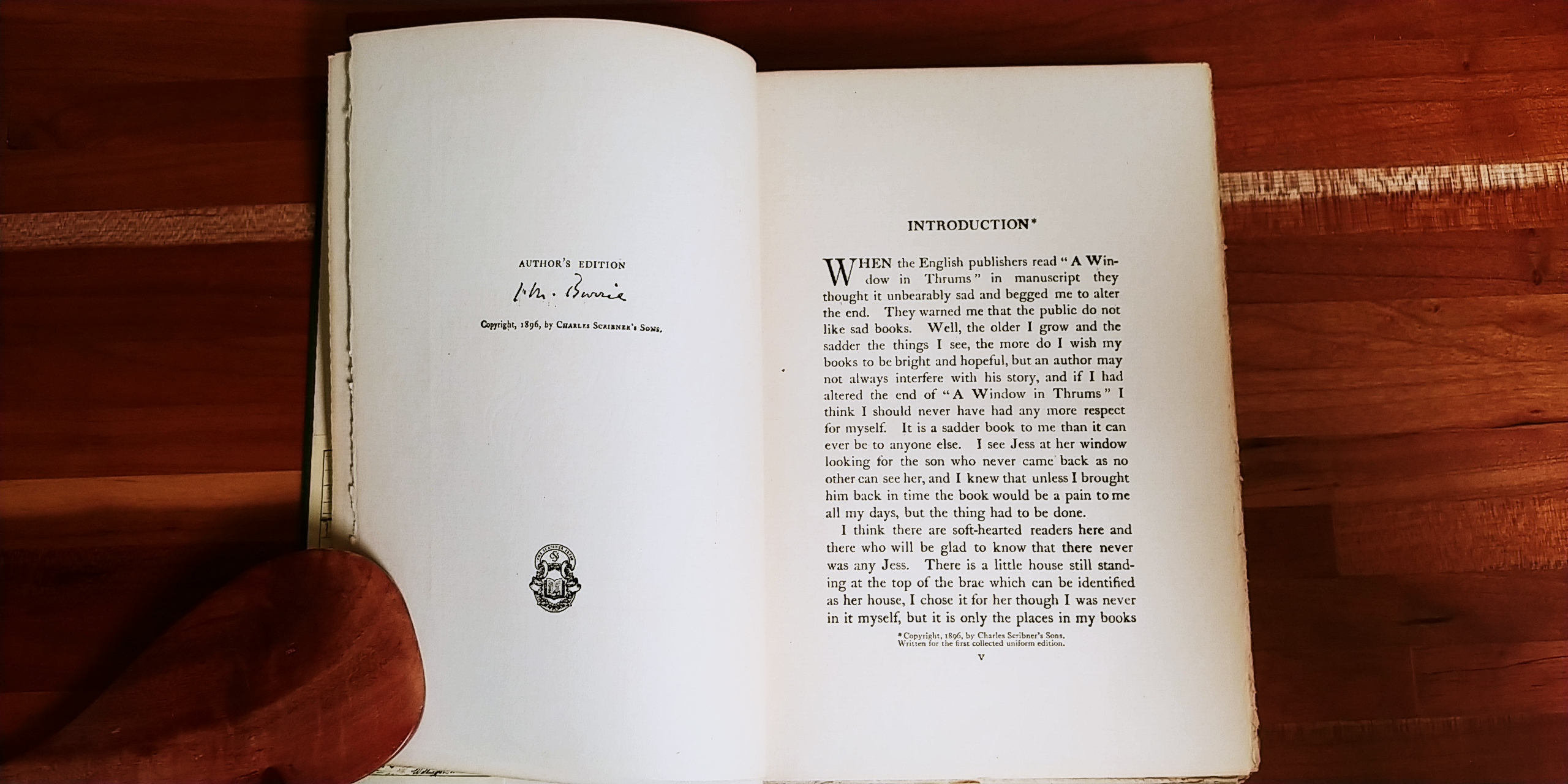 A Window in Thrums & An Edinburgh Eleven by J M Barrie - 1917 Author's ...