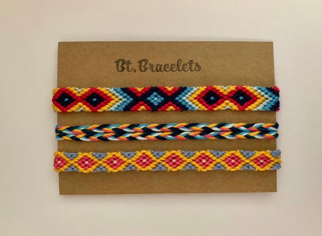 Set of 3 Friendship Bracelets Summerstyle Colors Bracelets or Anklets ...