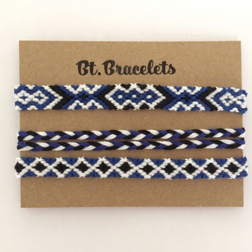 Set of Friendship Braces Blue/white Bracelets or Anklets - Etsy