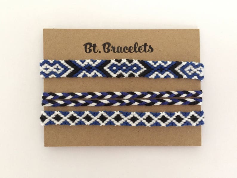 Set of Friendship Braces Blue/white Bracelets or Anklets - Etsy