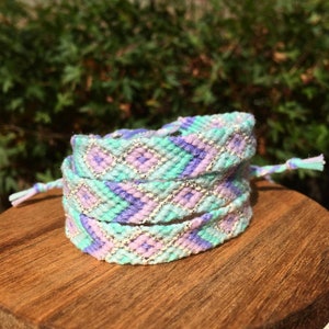 Friendship Bracelet Bracelet Pastel Colors - Etsy