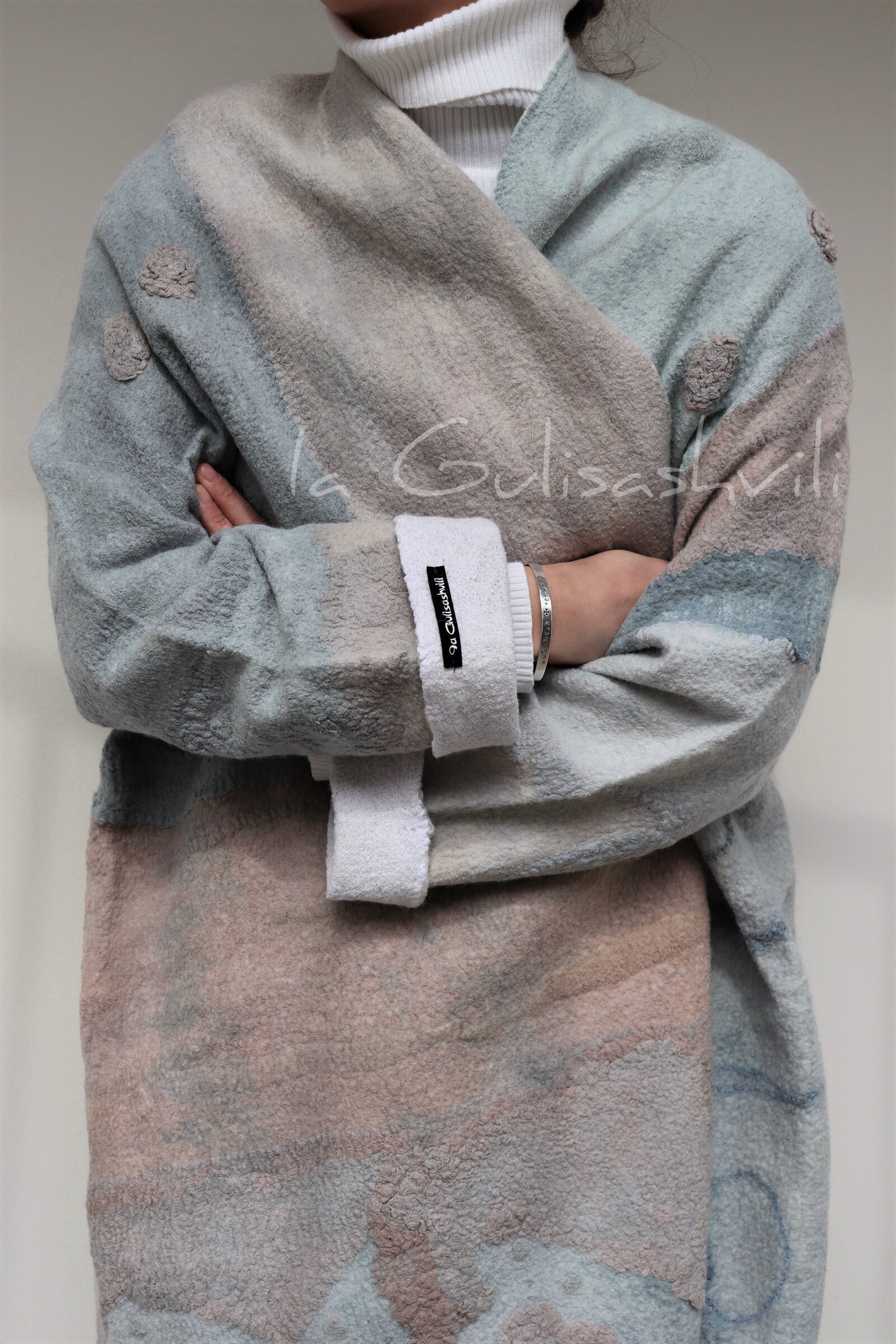 Felted Jacket Women Oversized Fall Coat Nuno Felt Coat - Etsy