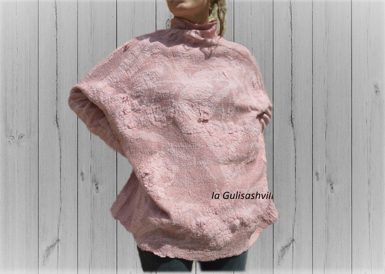 Unique Hand Felted Pink Top, Eco Fashion Felted Blouse, Designer Felted ...