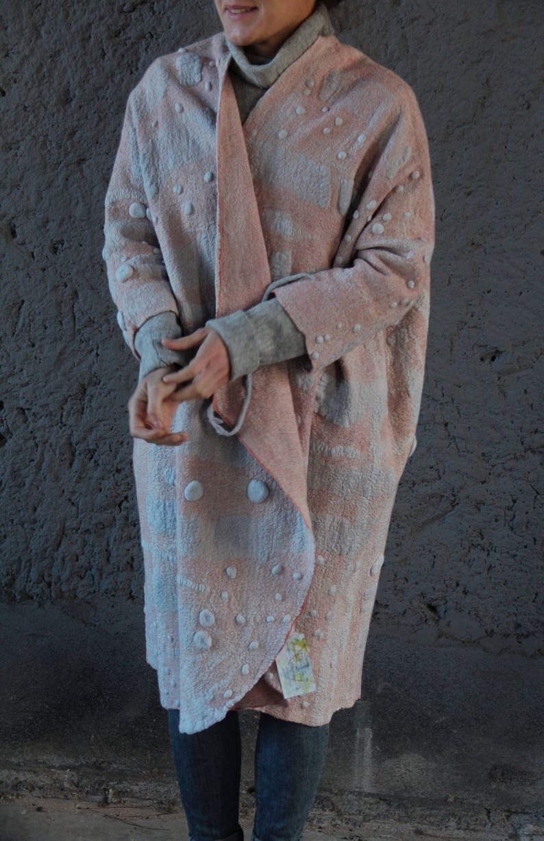 Women Coat Felted Coat Jacket Hand Made Clothing Blue | Etsy