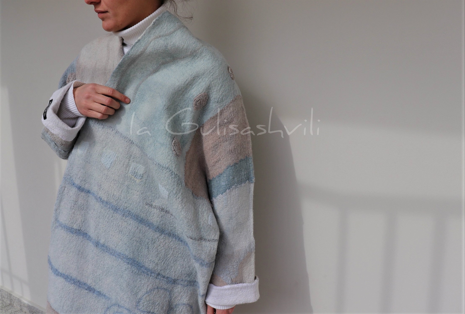 Felted Jacket Women Oversized Fall Coat Nuno Felt Coat - Etsy