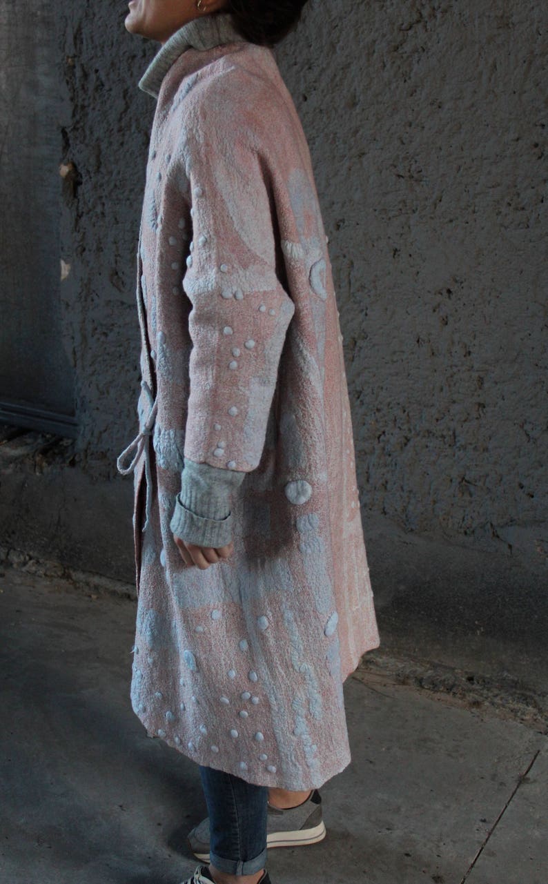 Women Coat Felted Coat Jacket Hand Made Clothing Blue - Etsy