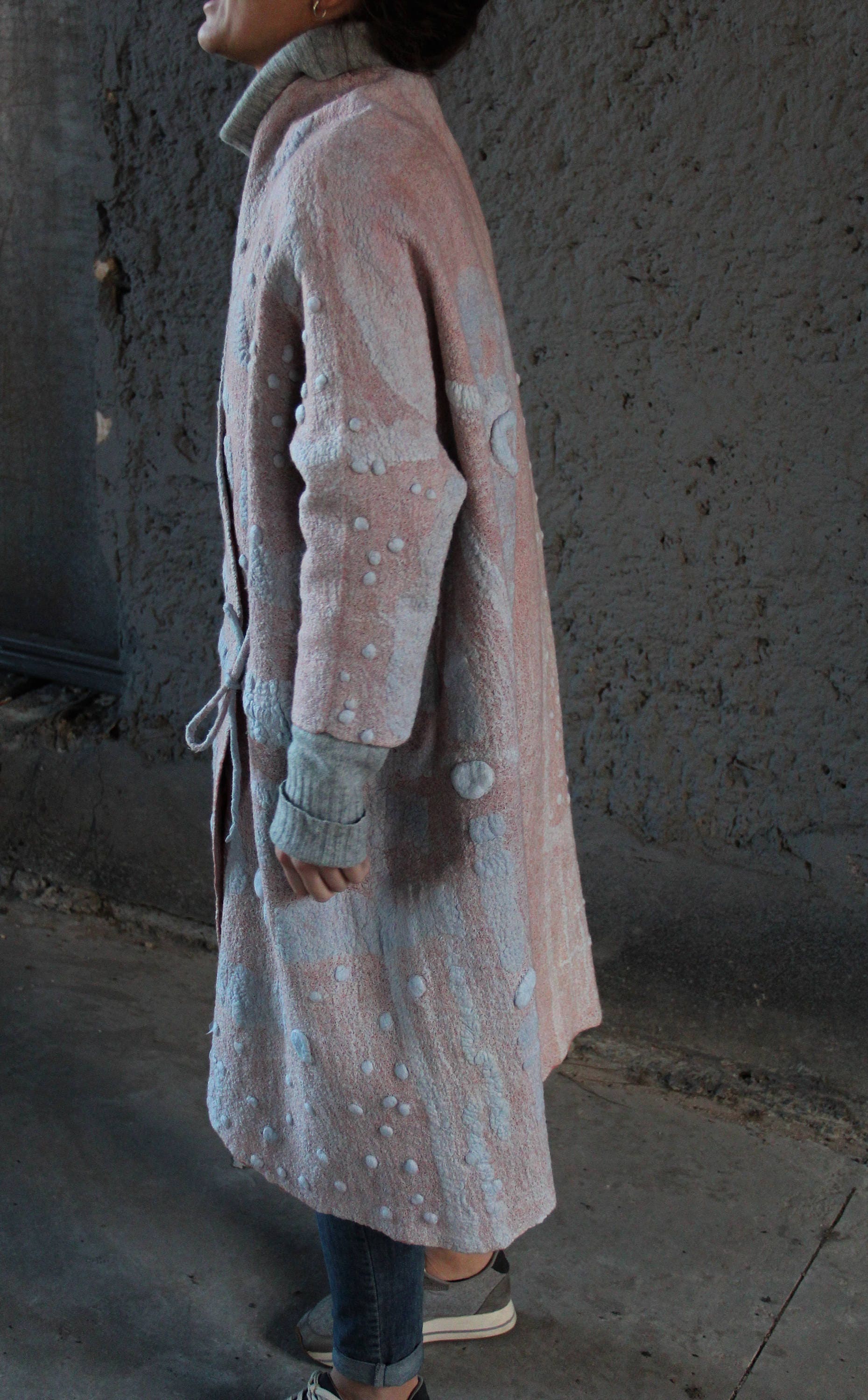 Women Coat Felted Coat Jacket Hand Made Clothing Blue - Etsy