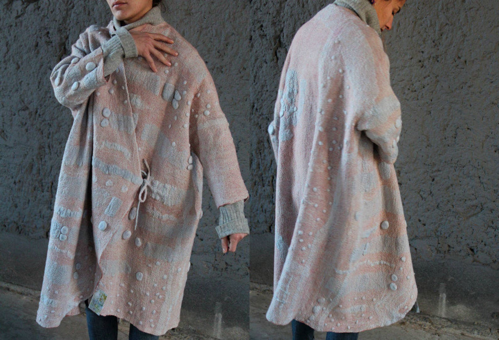 Women Coat Felted Coat Jacket Hand Made Clothing Blue - Etsy