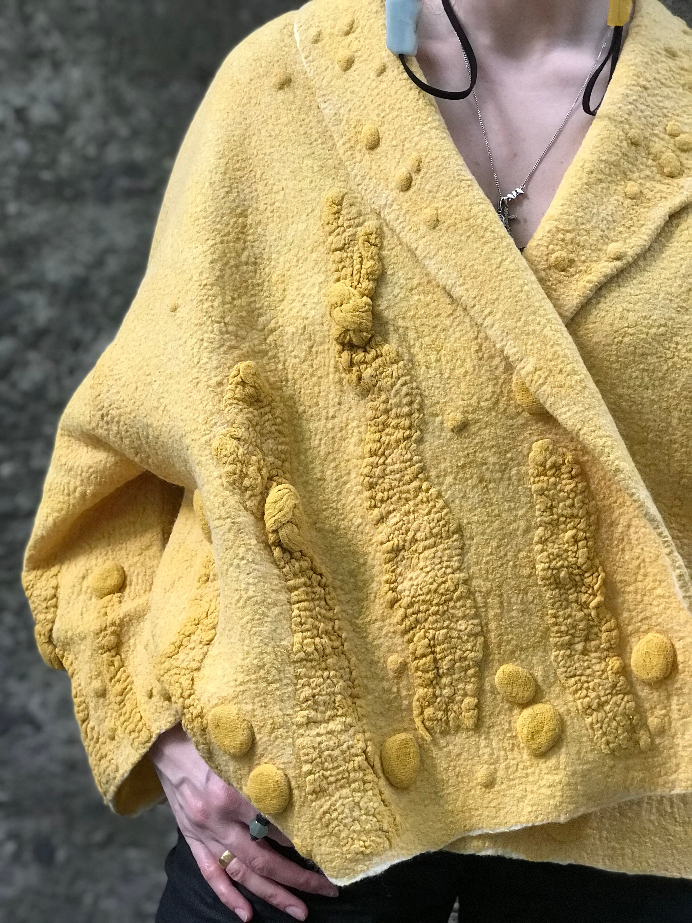 Women Oversized Hand Felted Jacket. Unique Eco Friendly Designer Art ...