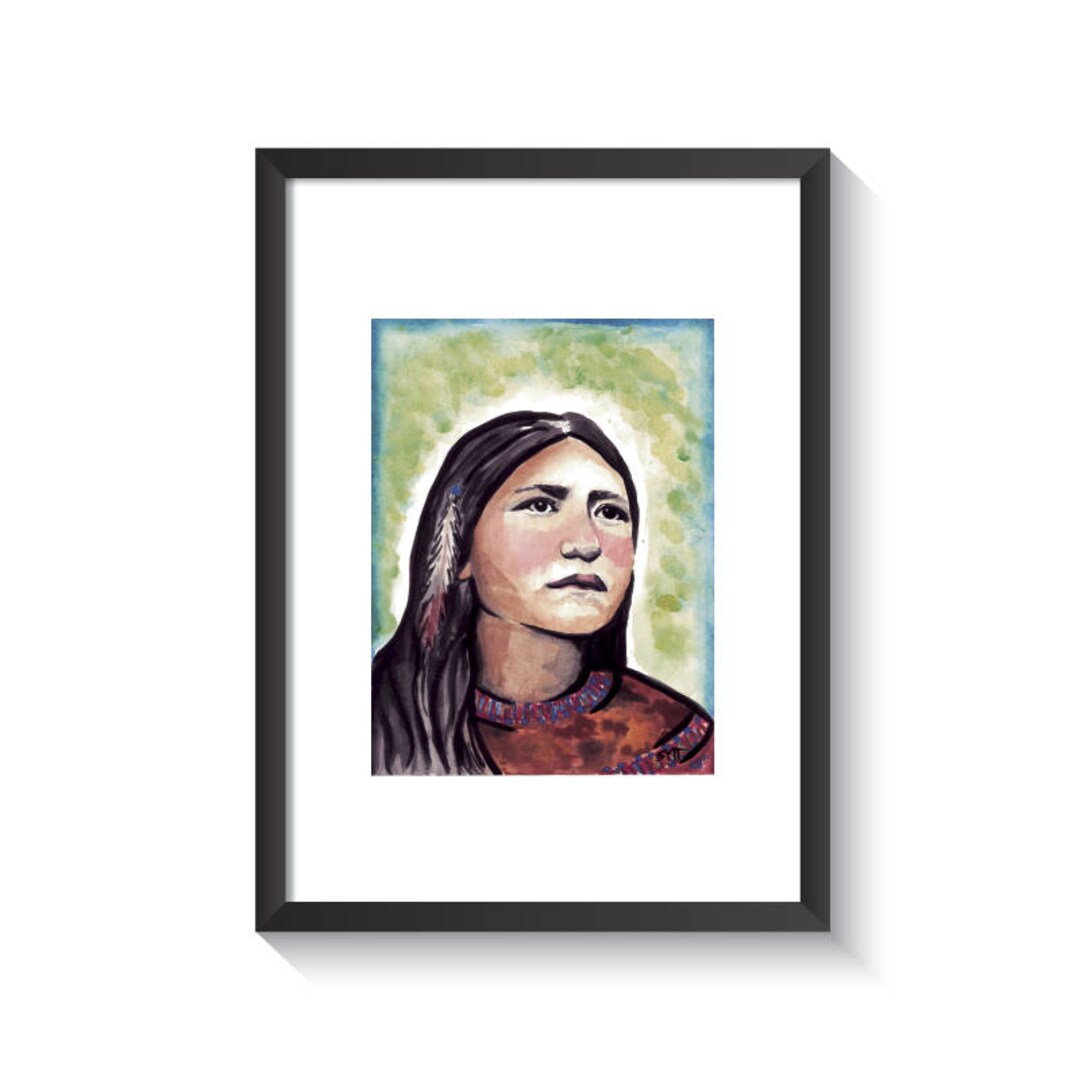 Saint Kateri Tekakwitha Original Watercolor Print - Etsy