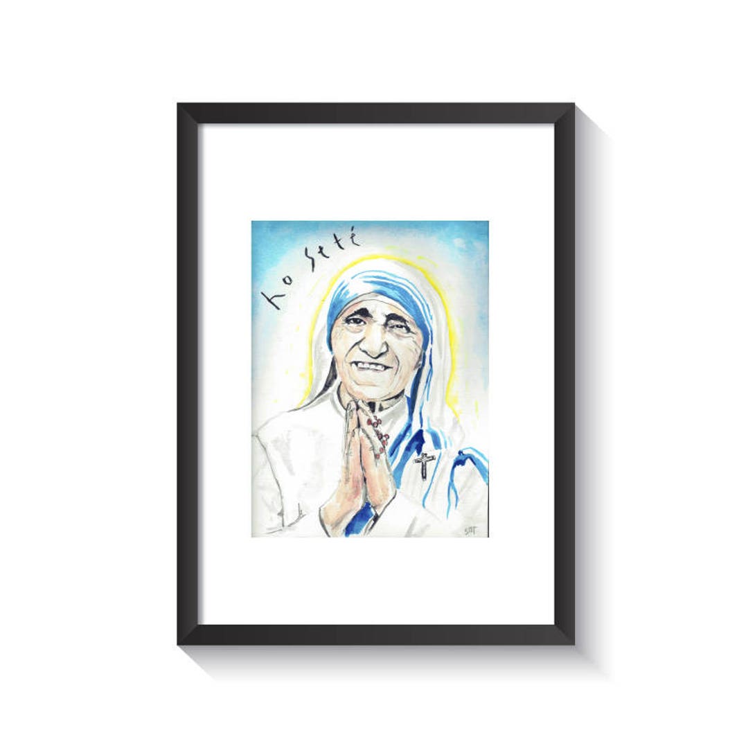 Saint Teresa of Calcutta Original Watercolor Print - Etsy