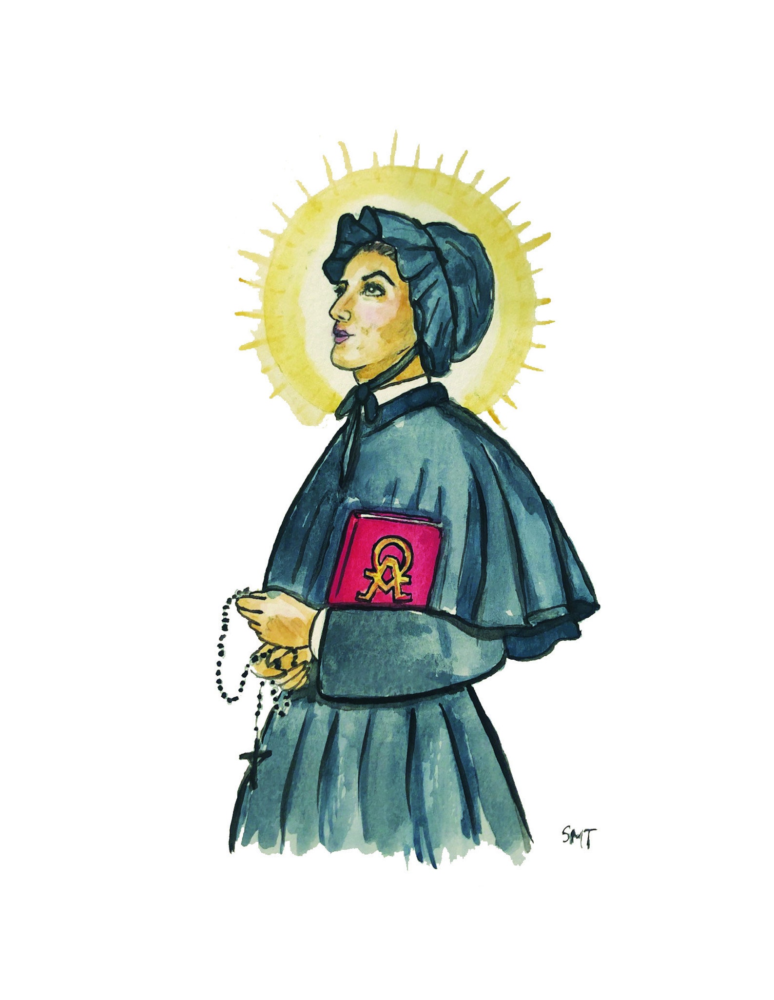 Saint Elizabeth Ann Seton Original Watercolor Print - Etsy
