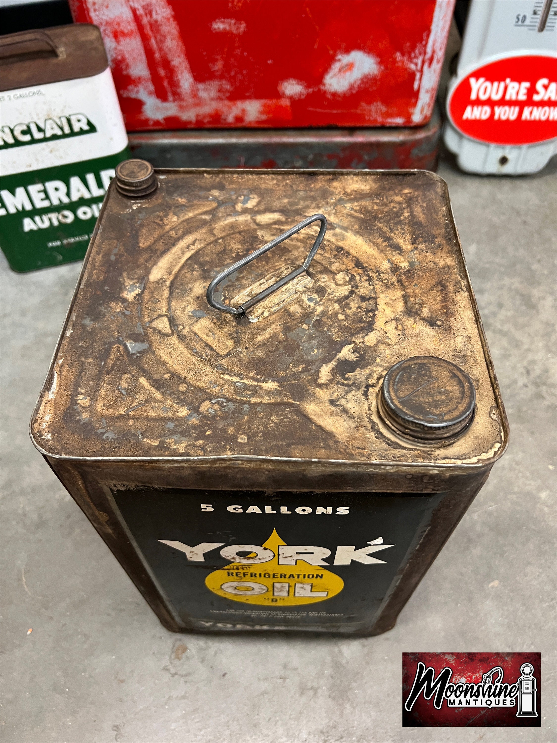 1930's YORK / BORG WARNER 5 Gallon Oil Can Gas & Oil - Etsy