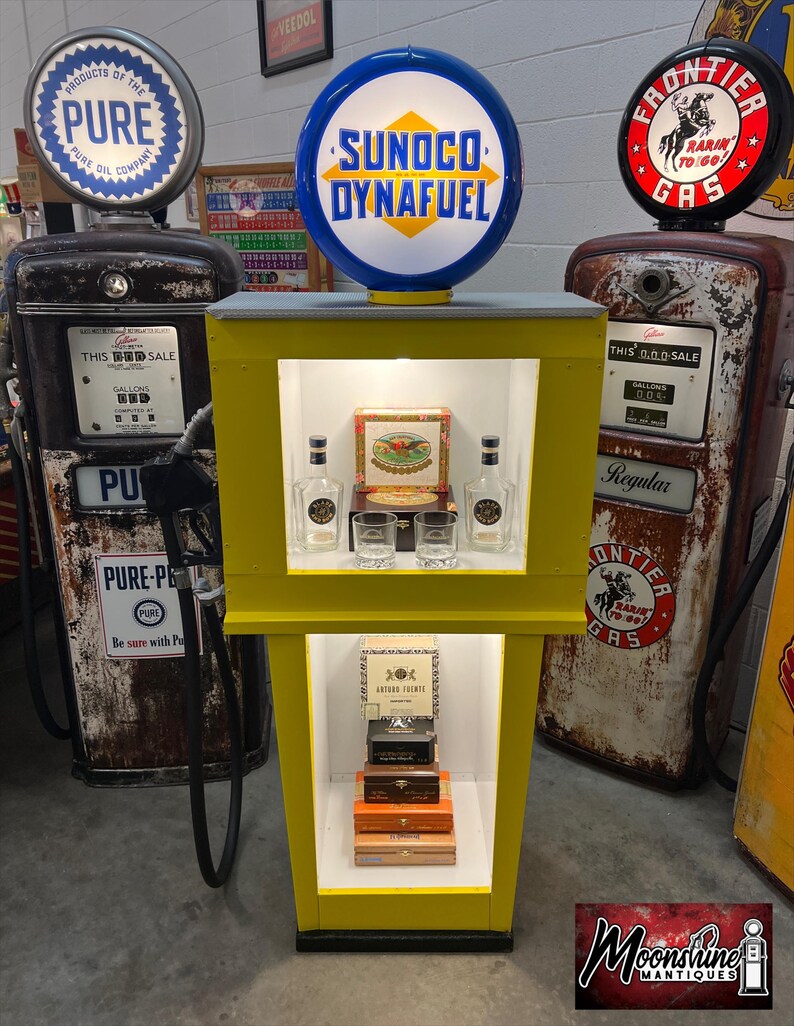 Custom 1960s SUNOCO Tokheim Gas Pump W/ Display Shelves & Bluetooth ...