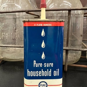 1950s PURE Handy Oiler Can Gas & Oil - Etsy
