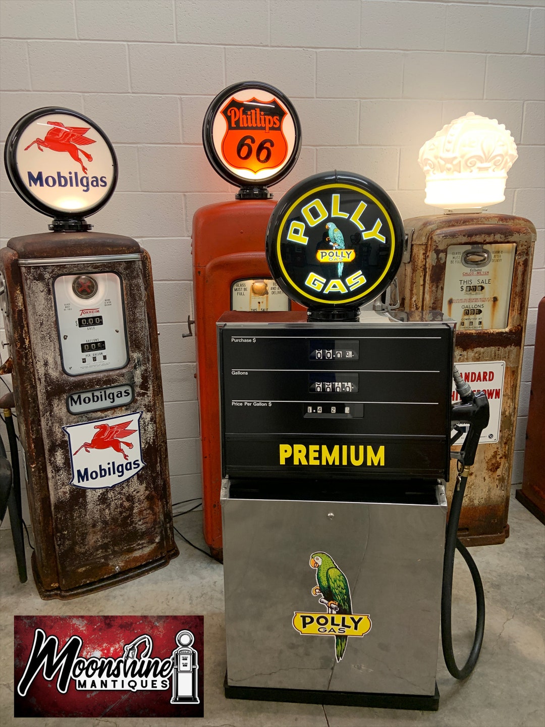 RESTORED Vintage 1960s POLLY GAS Gilbarco Gas Pump Mancave - Etsy