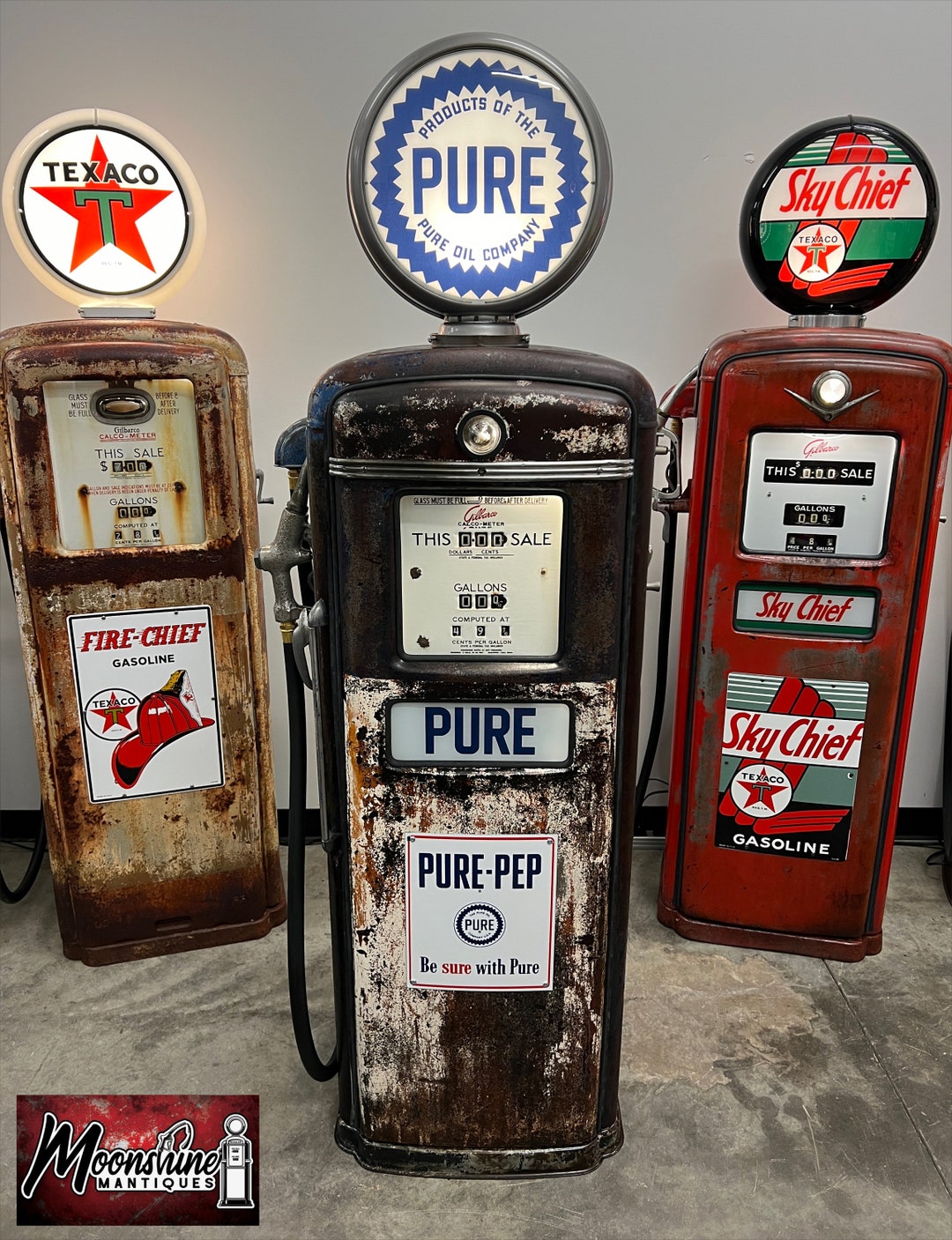 1940s PURE GASOLINE Gilbarco Gas Pump Rustoration - Etsy