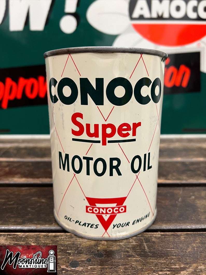 1940s CONOCO SUPER Motor Oil Can 1 Qt. Gas & Oil - Etsy