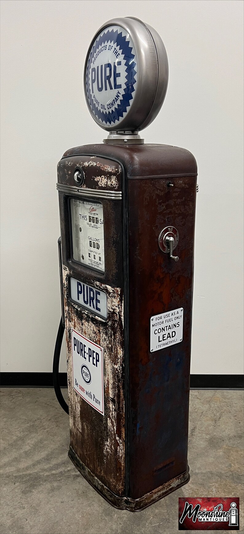 1940s PURE GASOLINE Gilbarco Gas Pump Rustoration - Etsy