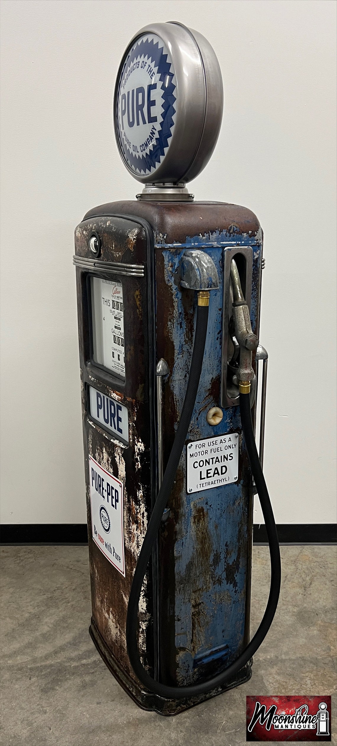 1940s PURE GASOLINE Gilbarco Gas Pump Rustoration - Etsy