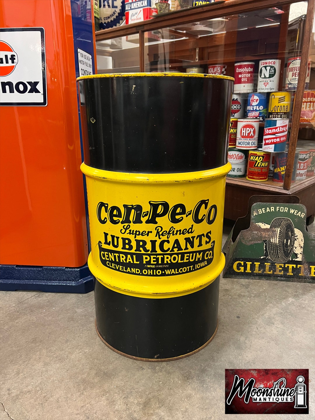 Vtg. 1970's CEN-PE-CO Oil Drum Gas & Oil - Etsy