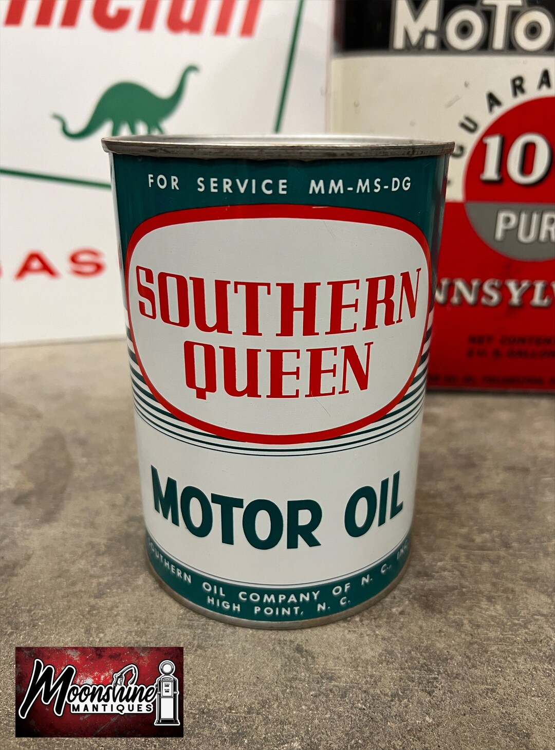 1960s SOUTHERN QUEEN Motor Oil Can 1 Quart High Point NC - Etsy