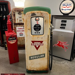Rustoration 1950s CONOCO Wayne 80 Gas Pump Gas & Oil - Etsy
