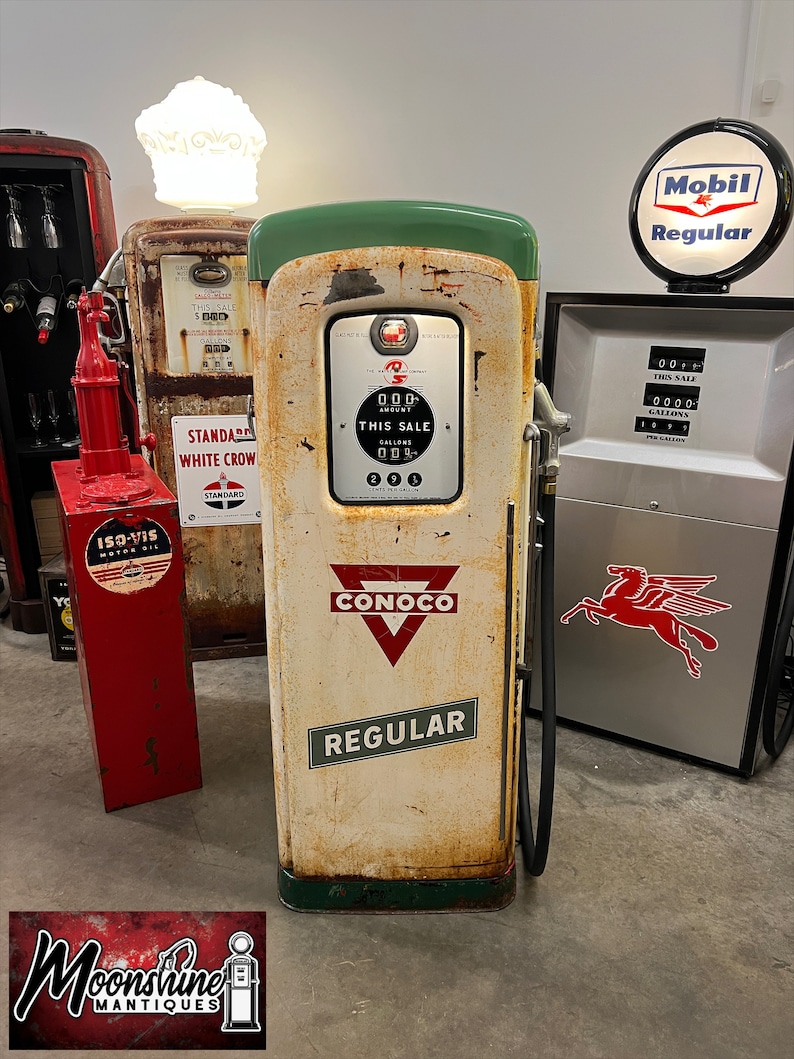 Rustoration 1950s CONOCO Wayne 80 Gas Pump Gas & Oil - Etsy