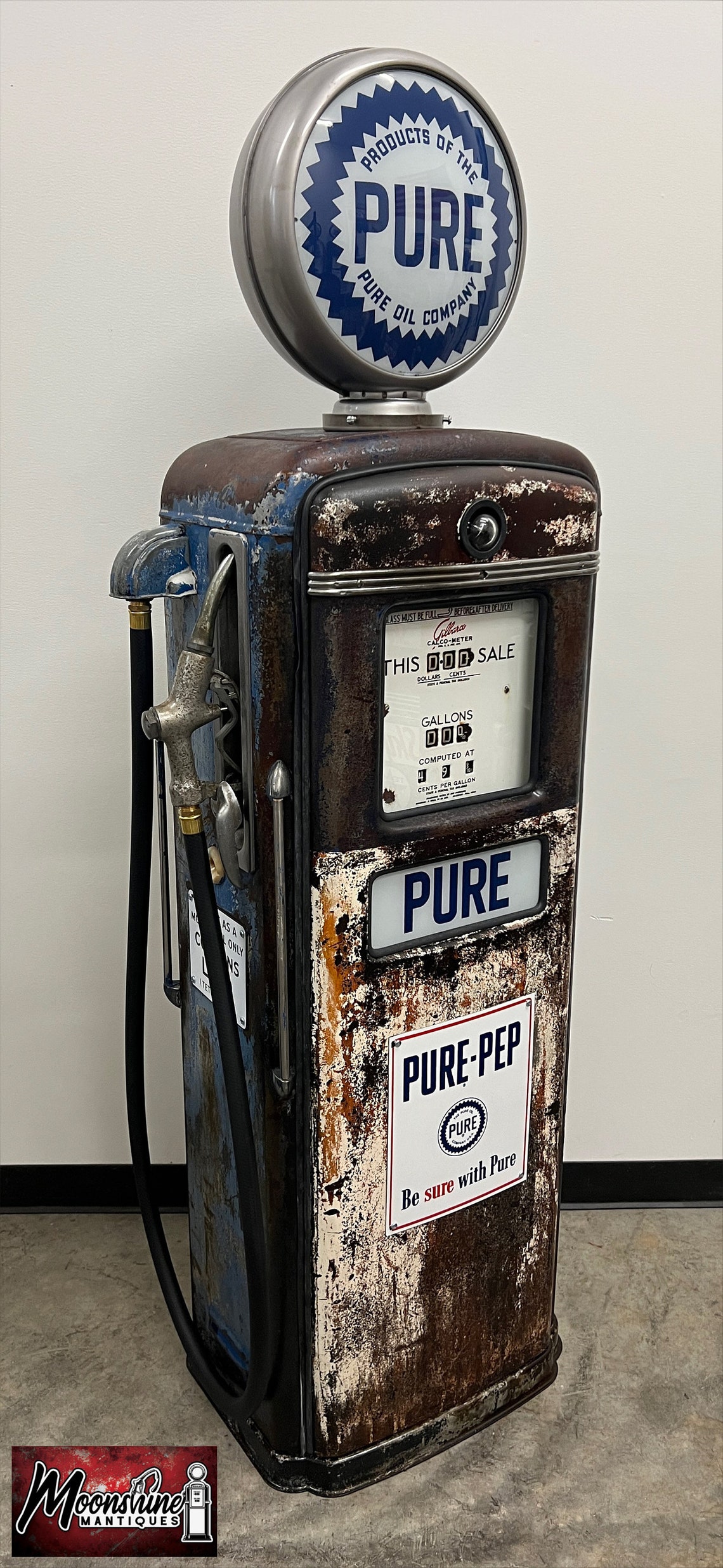 1940s PURE GASOLINE Gilbarco Gas Pump Rustoration - Etsy