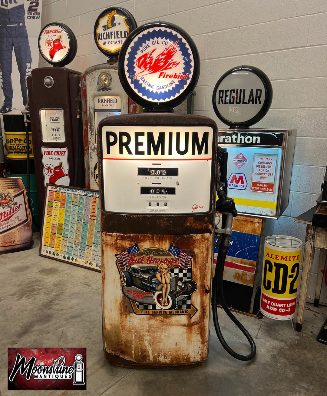 1950’s PURE FIREBIRD Rat Rod Garage Gilbarco Gas Pump - Rustoration - Etsy