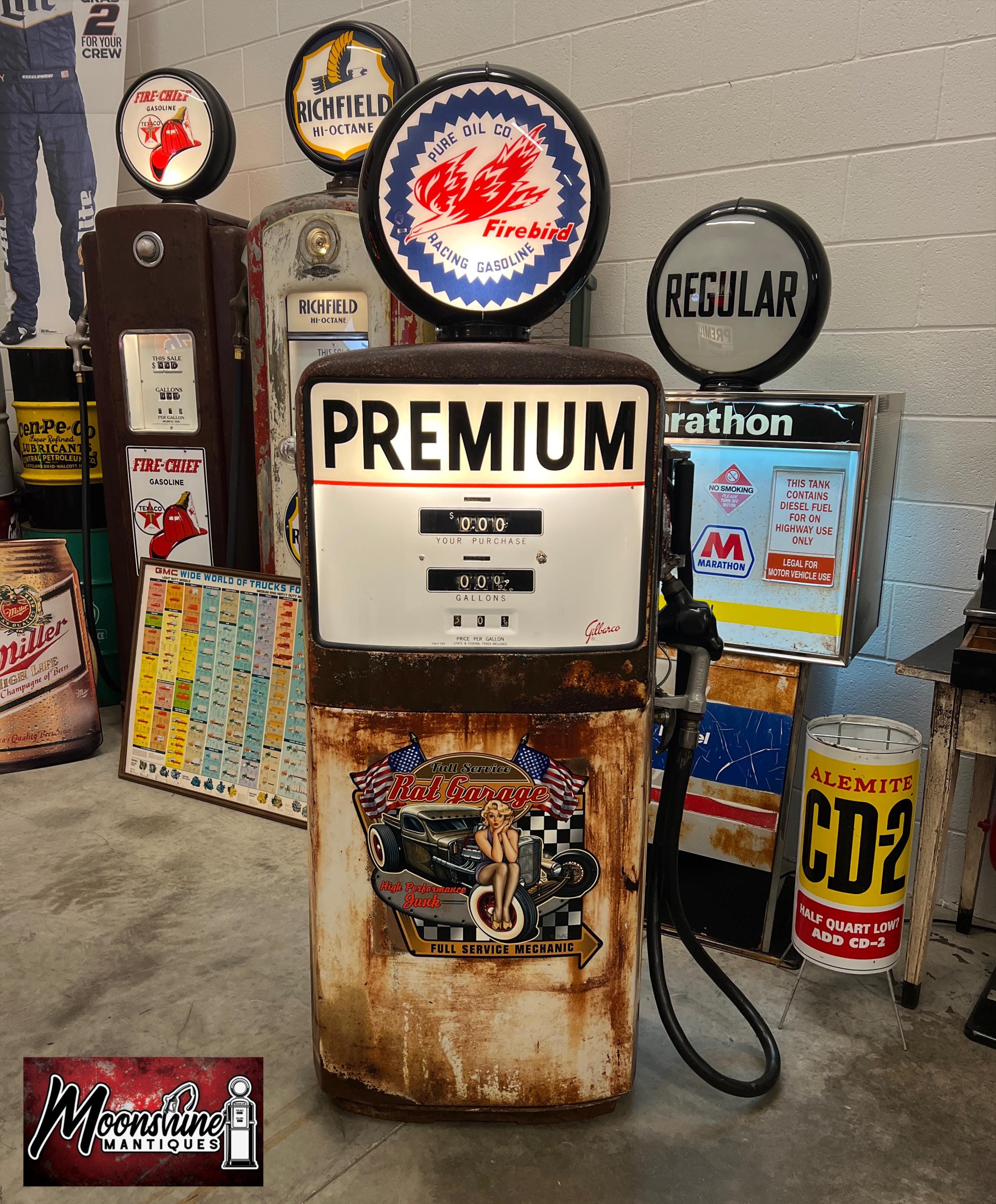 1950’s PURE FIREBIRD Rat Rod Garage Gilbarco Gas Pump - Rustoration - Etsy