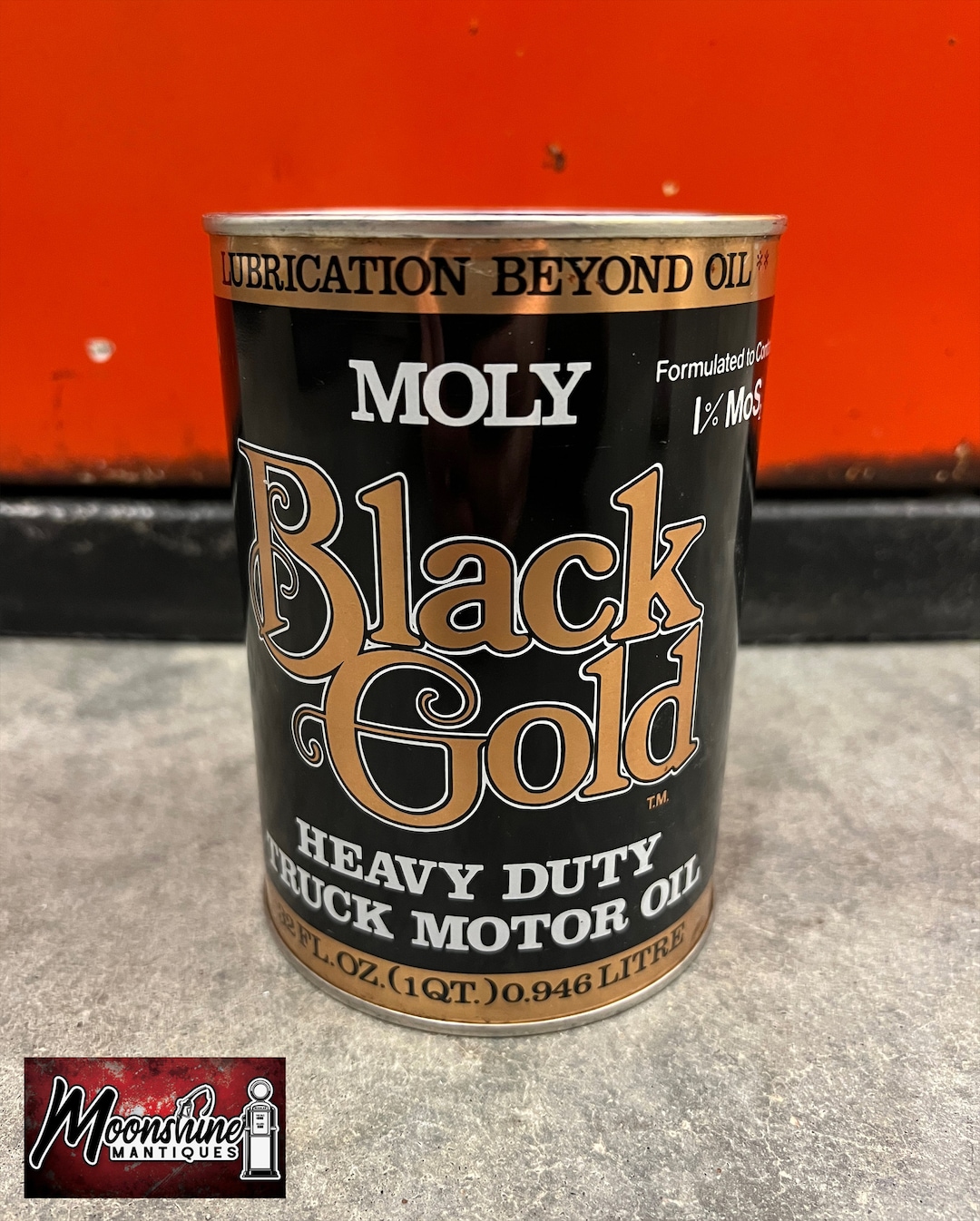 Full 1960s MOLY Black Gold Truck Motor Oil Can 1 Qt. Gas & Oil - Etsy
